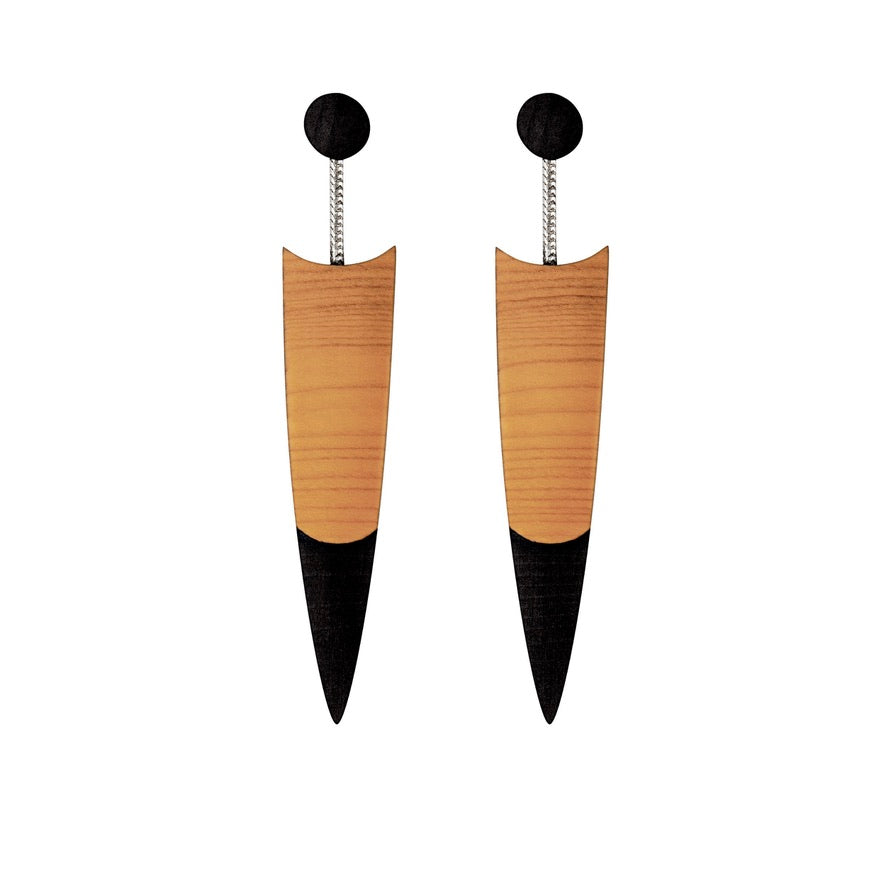 Quill | Handmade in Ireland | Irish Design | Wooden drop earrings ...